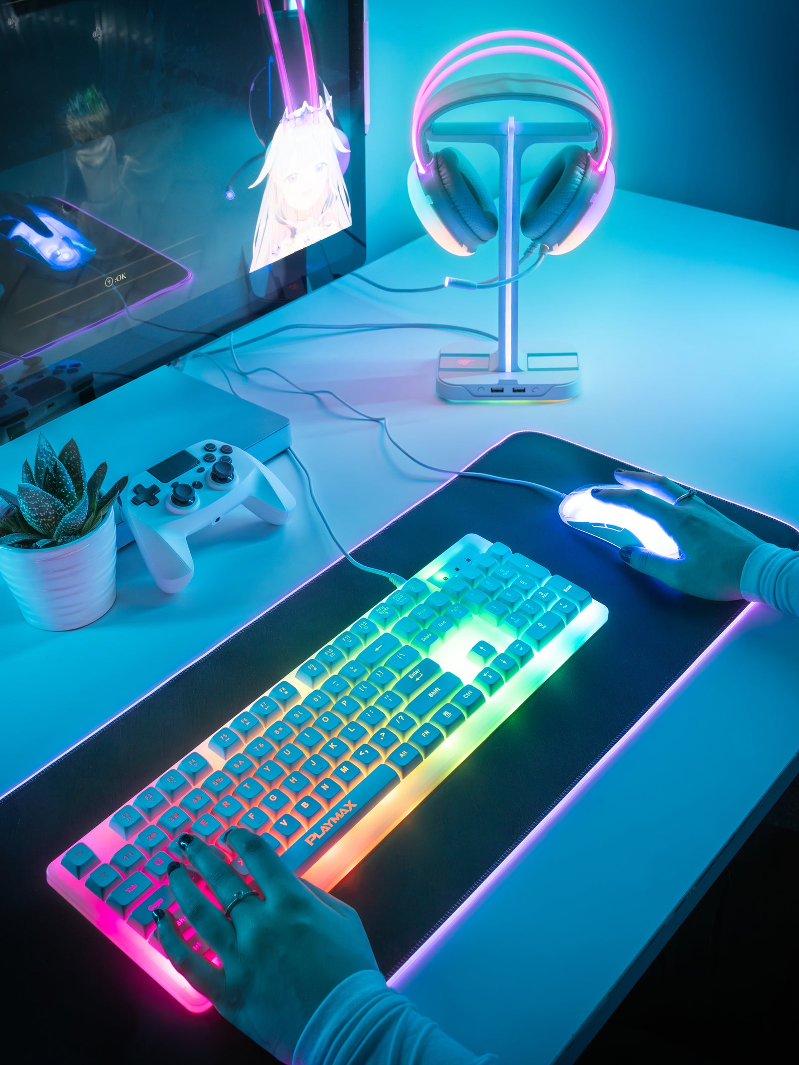 Playmax Aurora keyboard - White